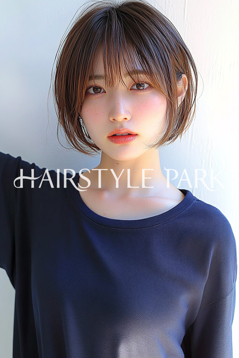ヘアスタイル写真PhotoNo:aiphoto056【AI画像】 [ショート,レイヤーショート,レディース,オフィス / コンサバ,モテ・愛さ ...